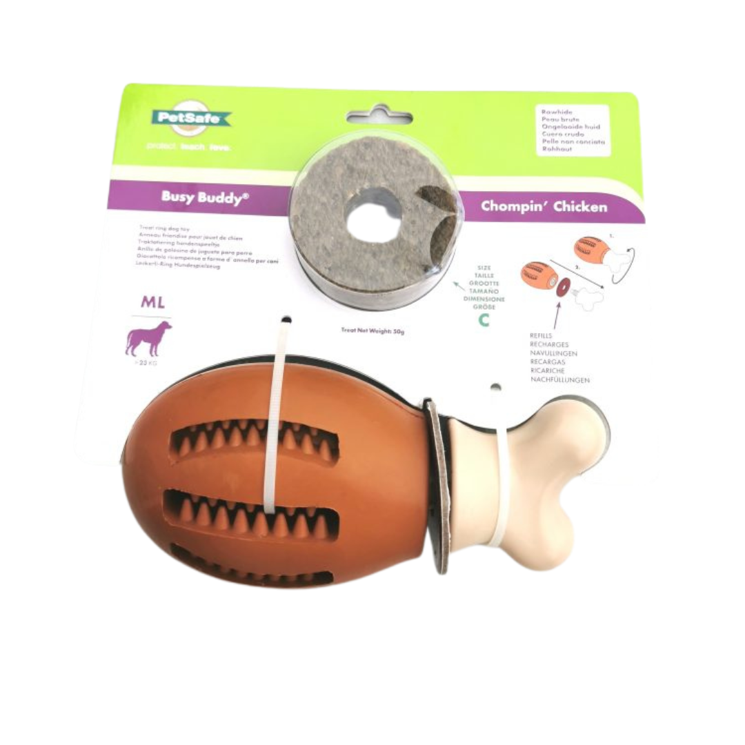 Petsafe Busy Buddy Chompin' Chicken - 2 Sizes - Dec's Pets